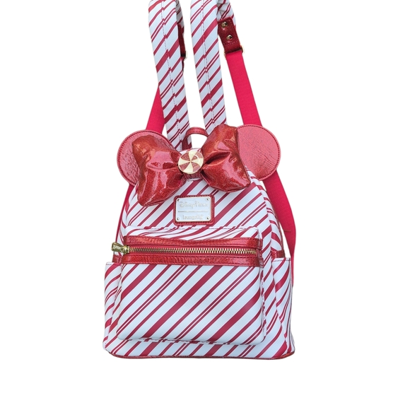 Loungefly | Bags | Loungefly Red And White Candy Stripe Mini Backpack ...